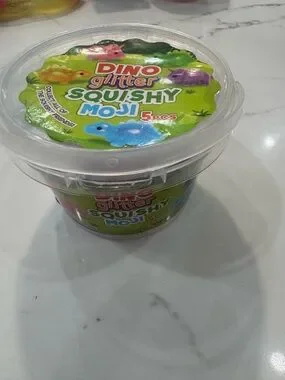 Toys | Dino Glitter Squishy Moji 5piece Set Multicolor | Poshmark